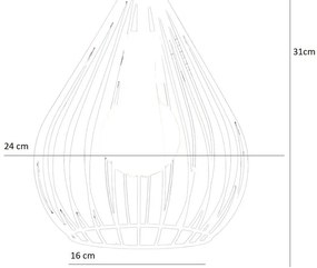 Závěsný lustr Aigo bílý