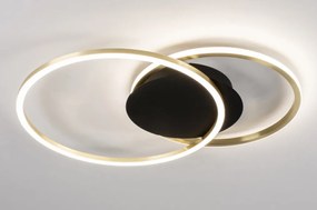 Stropní LED svítidlo do obýváku Omega 540 Black and Gold