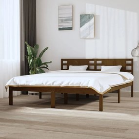 Rám postele medově hnědý masivní borovice 160 x 200 cm,  3104231 HangarStore.cz