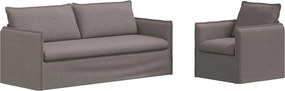 Set pohovek 2 ks Taupe Textil 3407615