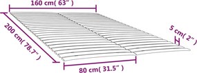 vidaXL Lamelové rošty postele se 48 lamelami 2 ks 80 x 200 cm [3203724]