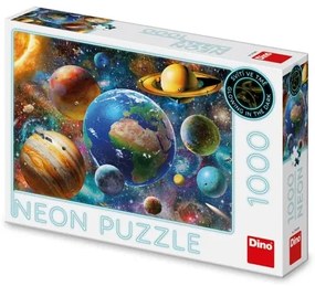 Dino Puzzle Planety neon 1000 dílků