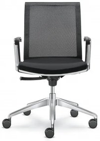 LD seating Kancelářská židle LYRA NET 213-F80-N6 BR-785-N6 - hliníkové područky pevné LÁTKY 2 / VALENCIA, XTREME, ASPECT, STYLE, CURA 2021 SÍŤOVINY RHYTHM