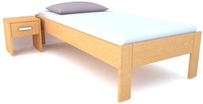 Postel Postelia ECONOMY 80x200 cm, Buk - dřevěná postel z masivu o šíři 2,8 cm