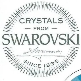 2-žárovková nástěnná lampa Swarovski - Štrasové a čtvercové křišťálové kamínky