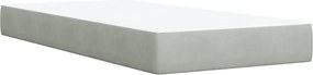 Box spring postel s matrací světle šedá 90x200 cm samet 3286204