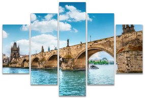 Malvis ® Pražský Karlův most Velikost: pětidílný obdélník - 100x45 cm