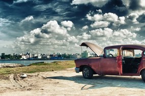 Vícedílný obraz Panoramatický Výhled Na Havanu A Malecon Nedostatek Nedostatek Přírodní plátno 150x100