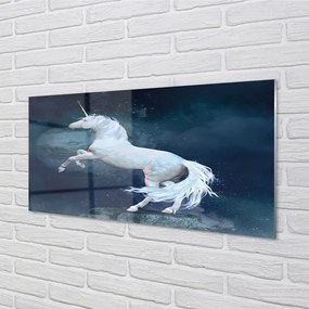 Obraz na skle Unicorn planet sky 100x50 cm