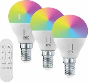 Immax NEO 07745CDO -SADA 3x LED RGB+CCT Stmívatelná žárovka E14/6W/230V Wi-Fi+DO