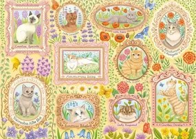 SCHMIDT Puzzle Ušlechtilé kočky v květech / 1000 dílků / od 12 let