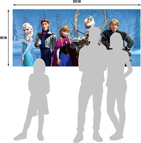 Dětská vliesová fototapeta na zed' Ledové království Všichni přátelé, Disney | 202 x 90 cm | DFTDNH 5384