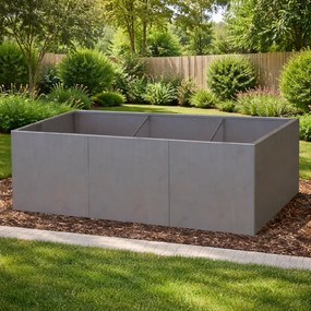 BestBerg Vyvýšený cortenový zahradní záhon  BBGR-640CT / 640 l / 150 x 100 x 43 cm / corten