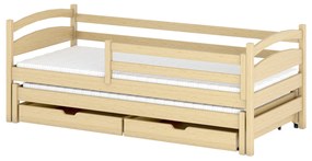 Dětská postel 80 cm Tiana (s roštem a úl. prostorem) (borovice). 1012992