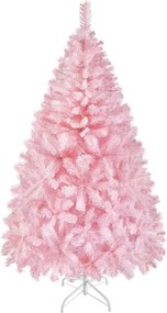 Umělý vánoční stromek Yaheetech – růžová, 183 cm (267364081065)