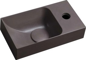 Sapho Small - Umývátko, 31x17 cm, bez přepadu, otvor pro baterii vpravo, tmavě hnědá PK30515