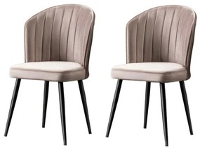 Sada jídelních židlí Rubi Cappuccino and Black, 2 ks