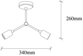 Stropní svítidlo SPARROW II měděné
