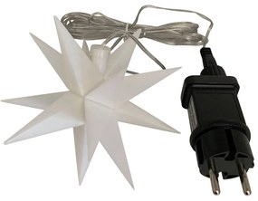 LED hvězda vnitřní použití 18cípá, Ø 12 cm bílá