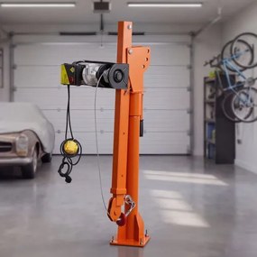 Elektrický autojeřáb, Teleskopický výložník otočný o 360° VEVOR – 1660 × 210 × 1290 mm