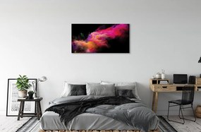 Obrazy na plátně růžová fraktály 140x70 cm