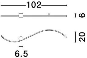 Designové nástěnné svítidlo Wave 102