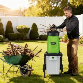 Costway 2800 W elektrický drtič s 50 L sběrná nádoba štěpkovač