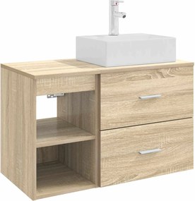 Sada koupelnového nábytku 2 ks Dub sonoma Kompozitní dřevo 3403890