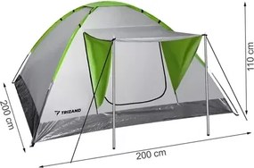 Turistický stan pro 4 osoby – 200 × 200 × 110 cm