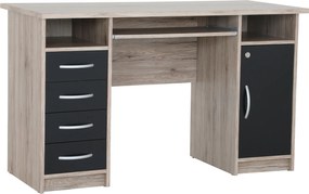 Psací stůl Wallis 126 cm dun San Remo/černý