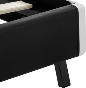 Rám postele s LED světlem černý umělá kůže 120 x 200 cm 280303