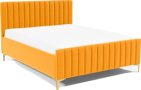 Eka Čalouněná postel SUTRA+ 180x200 cm Barva látky Trinity: Hořčicová (Trinity 2326), Úložný prostor: Bez úložného prostoru