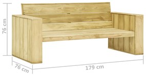 vidaXL 2dílná zahradní sedací souprava impregnované borové dřevo