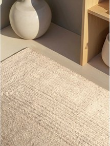 Krémový oboustranný/ručně tkaný jutový koberec 60x90 cm Juno – Hanse Home
