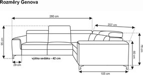 Stagra Rohová sedací souprava Genova