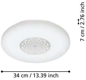 Eglo 900008 - LED Stmívatelné stropní svítidlo CAPASSO LED/15,6W/230V 2700-6500K