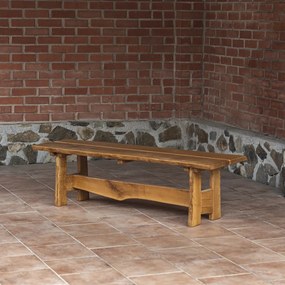 KULHÁNEK Zahradní lavice bez opěradla - rustikální Délka: 150 cm, Odstín nátěru: lazura - dub