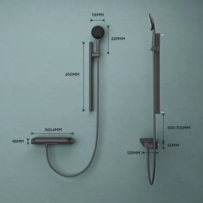 design vanová baterie DOPORRO 4 - šedá