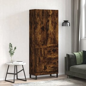 Skříň highboard kouřový dub 69,5 x 34 x 180 cm kompozitní dřevo 3196040
