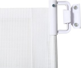 Schodišťová branka PawHut výsuvná bezpečnostní branka do dveří bezpečnostní přepážka PVC bílá 115x82,5 cm pro děti a domácí zvířata | Aosom.de