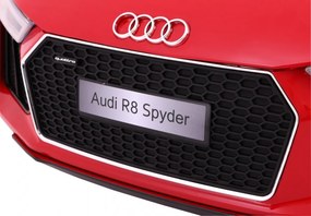 Ramiz Elektrické autíčko Audi R8 Spyder pro děti lakované červené + dálkové ovládání