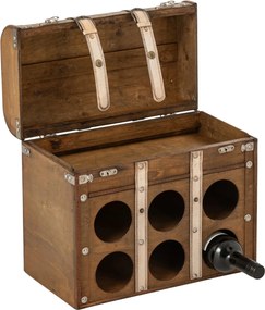 Box na víno truhla Antique z hnědého MDF – 42*21*37 cm
