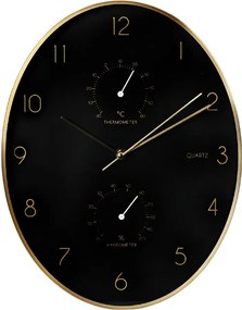 SEGNALE Nástěnné hodiny se zlatým rámem 35 x 27 cm KO-837362260