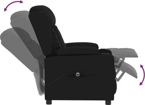 Elektrické polohovací křeslo černé umělá kůže 3098801