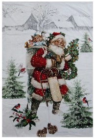 Plyšový pléd /přehoz Santa - 130*170 cm