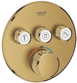 Grohe Grohtherm SmartControl - Termostatická sprchová podomítková baterie, 3 ventily, kartáčovaný Cool Sunrise 29121GN0