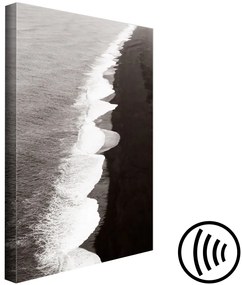 Obraz Rovnováha protikladů (1-dílný) svislý - černobílý krajinářský pohled
