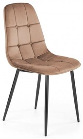 Jídelní židle RONO – čalouněná, sametový potah, více barev Béžová