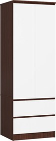 Šatní skříň Star S60 2D2SZ wenge/bílá