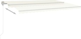 Automatická zatahovací markýza 500 x 350 cm krémová 3069027